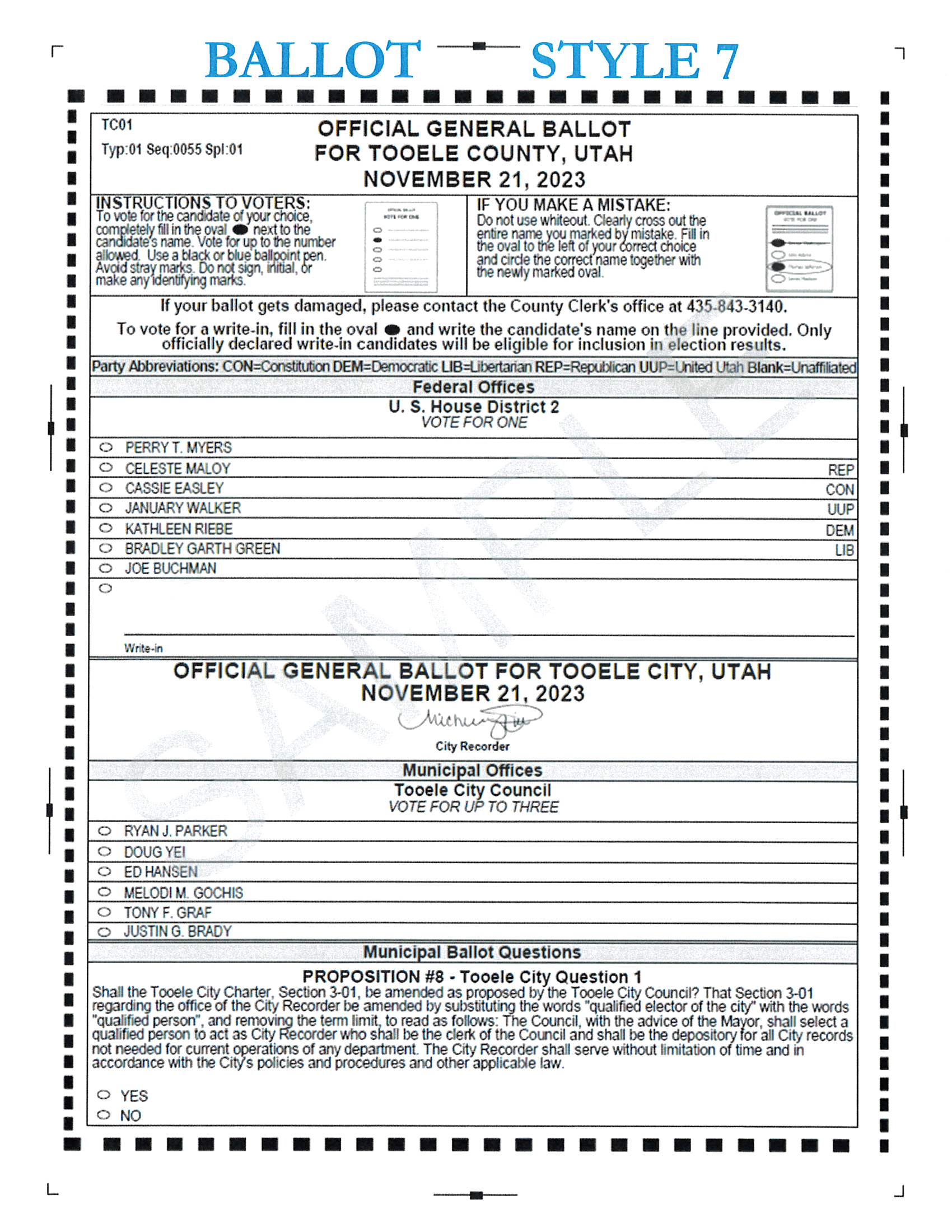 General Election November 21, 2023 - Election Results